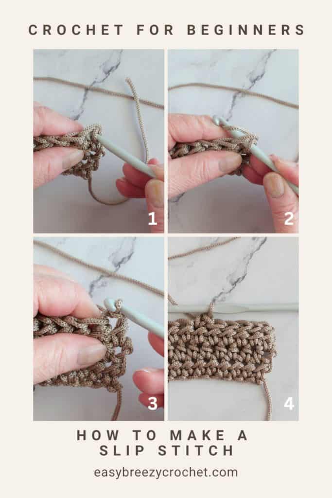 How To Crochet A Slip Stitch (Sl St) For Beginners | Easy Breezy Crochet