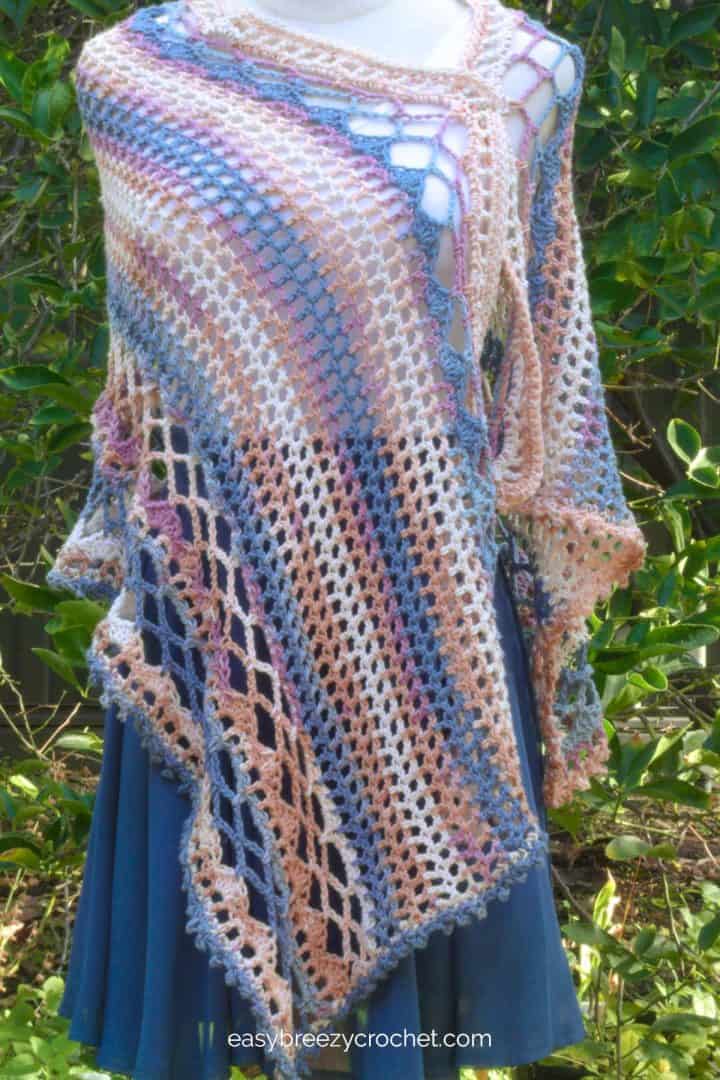 Easy Rectangular Crochet Shawl Pattern - Free
