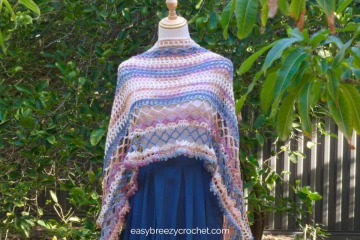 Easy Rectangular Crochet Shawl Pattern - Free