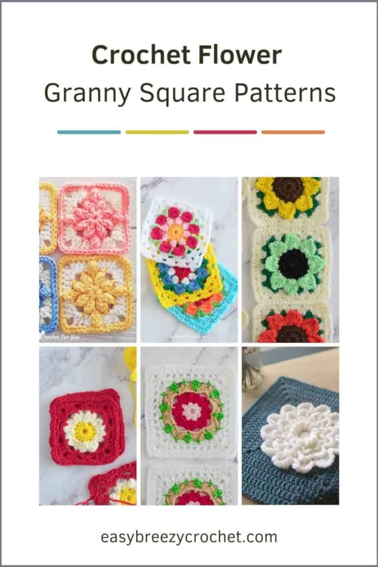 Crochet Flower Granny Square Patterns | Easy Breezy Crochet