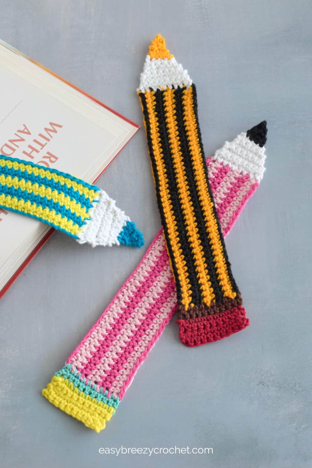 Crochet Pencil Bookmark | Easy Breezy Crochet