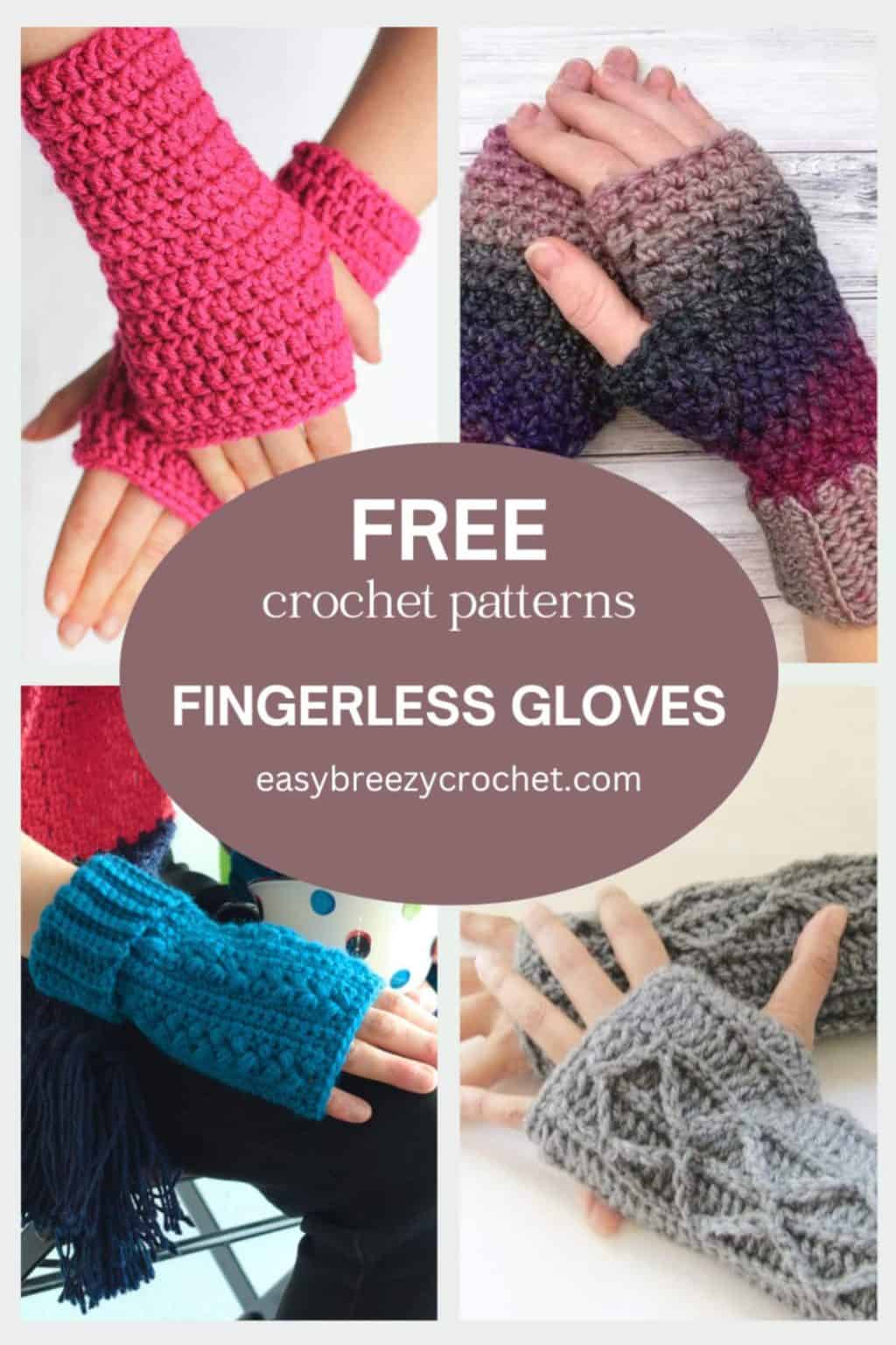 8 Free Crochet Patterns For Fingerless Gloves | Easy Breezy Crochet