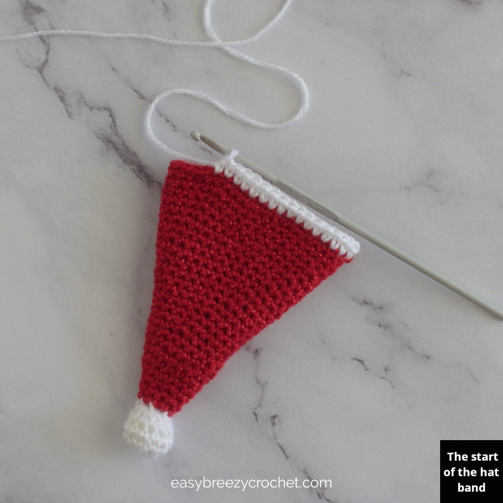 Crochet Santa Hat Ornament | Easy Breezy Crochet