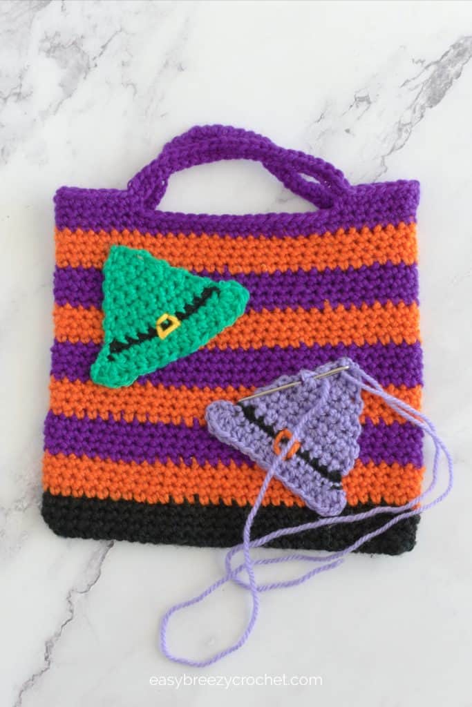 Witch Crochet Trick or Treat Bag Pattern | Easy Breezy Crochet