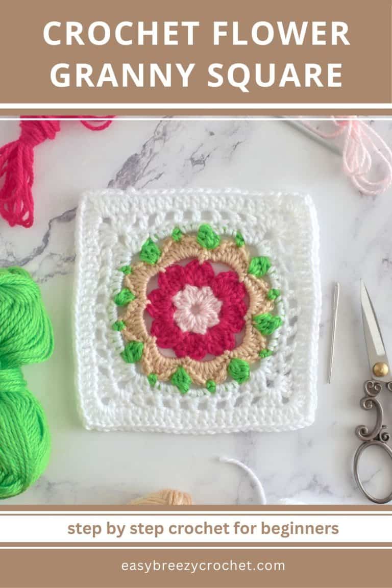 Crochet Flower Granny Square | Easy Breezy Crochet