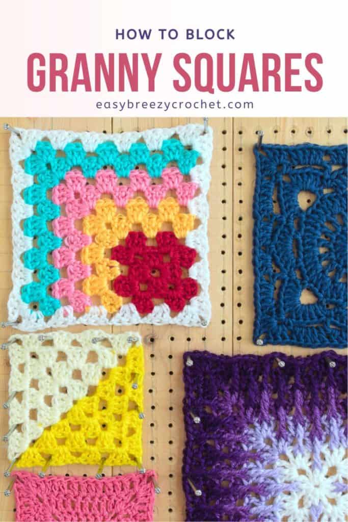 How To Block Granny Squares | Easy Breezy Crochet