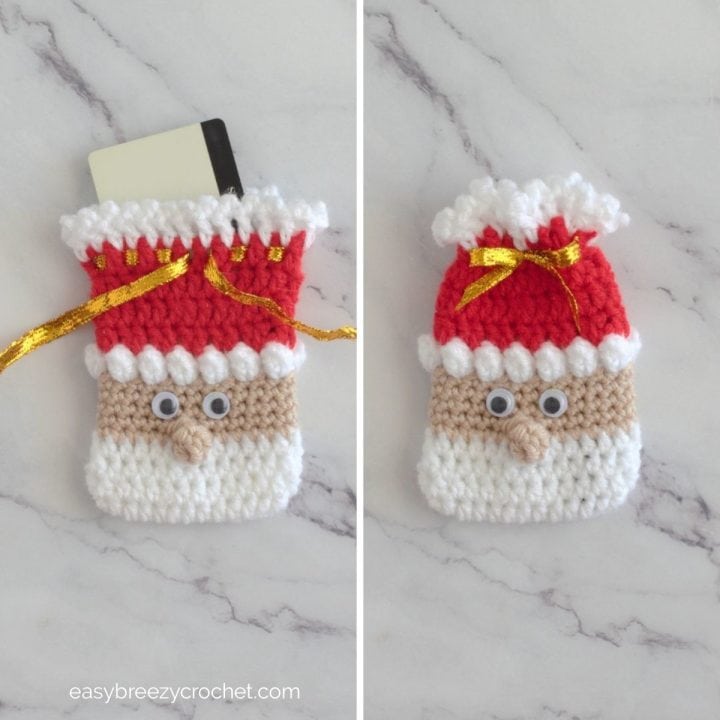 Crochet Christmas Gift Card Holder | Easy Breezy Crochet