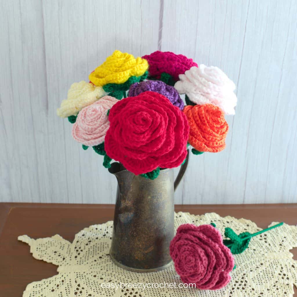 Easy Crochet Rose Pattern | Easy Breezy Crochet