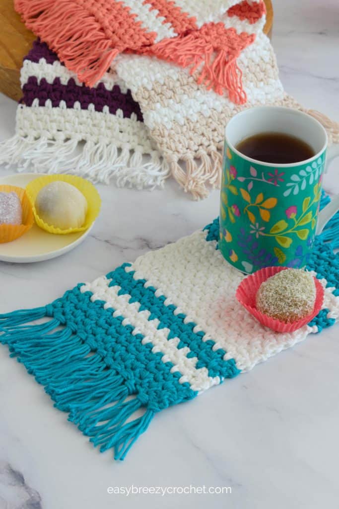 Easy Mug Rug Crochet Pattern | Easy Breezy Crochet