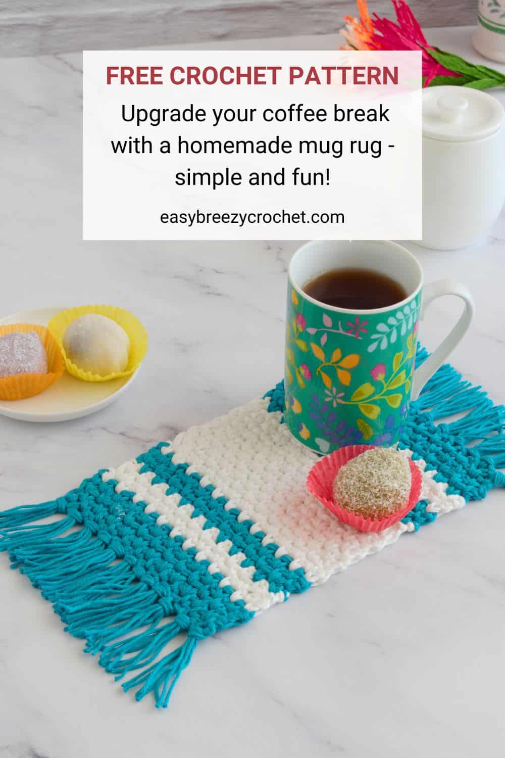 Easy Mug Rug Crochet Pattern | Easy Breezy Crochet