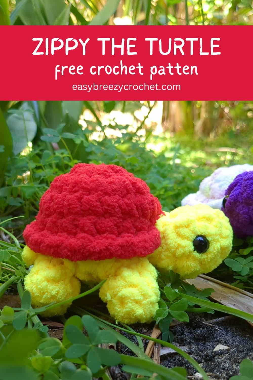 Small Crochet Turtle Pattern - Zippy | Easy Breezy Crochet