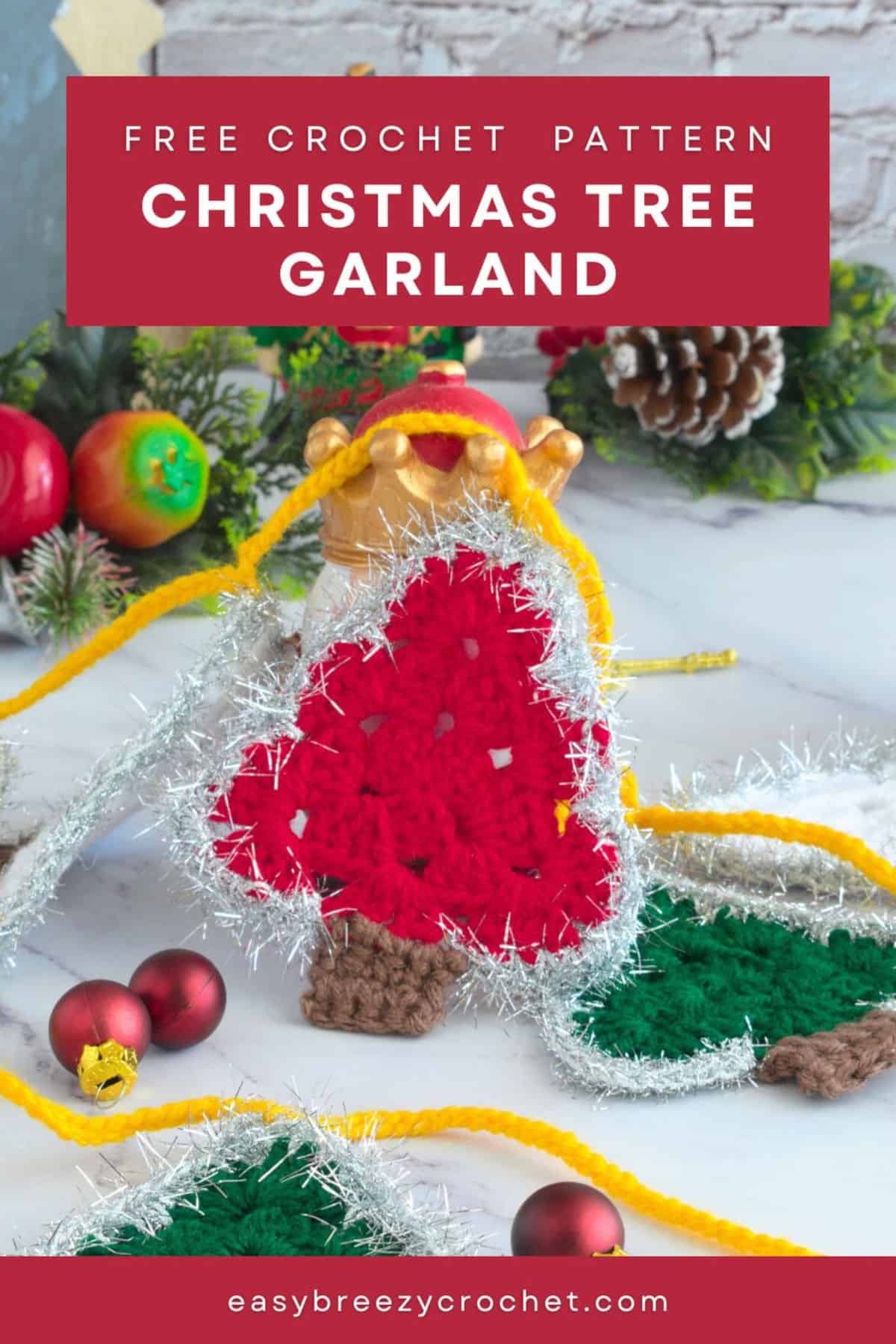 Crochet Christmas Tree Garland | Easy Breezy Crochet