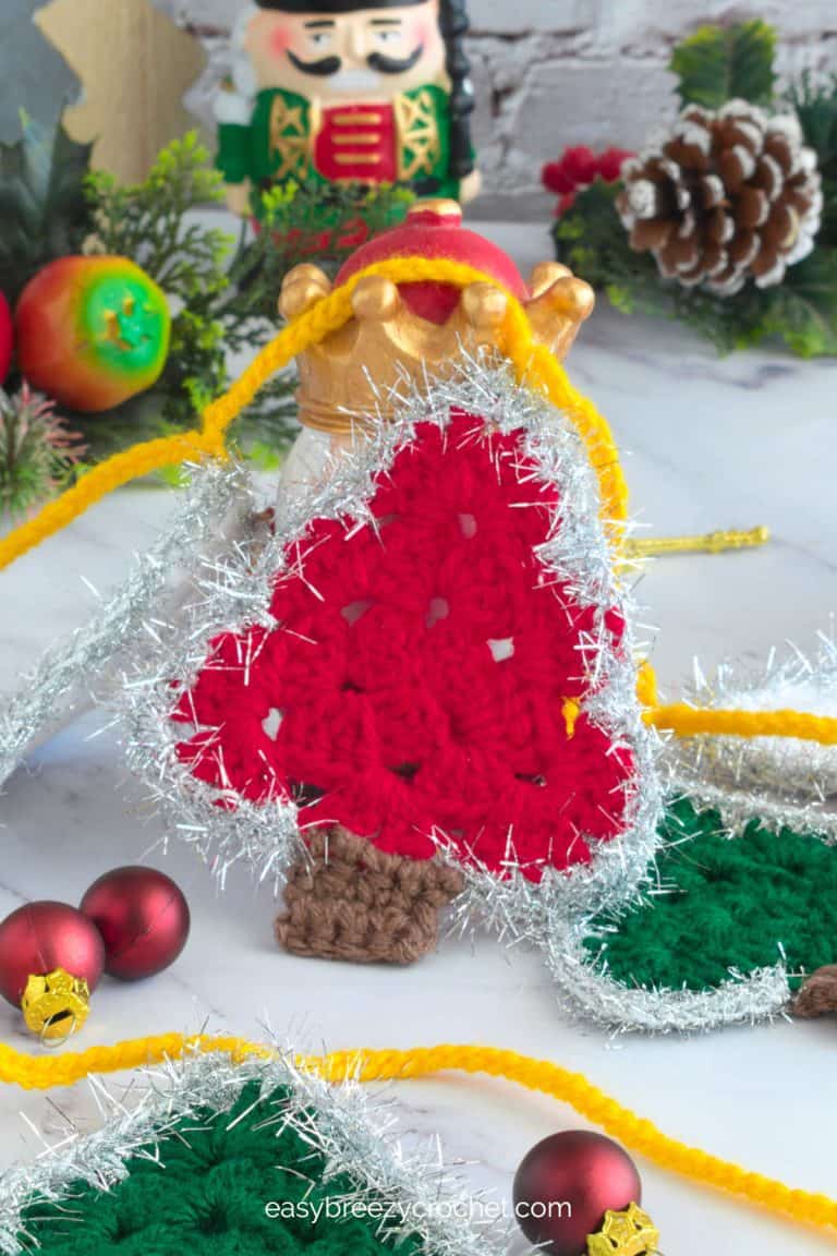 Crochet Christmas Tree Garland | Easy Breezy Crochet