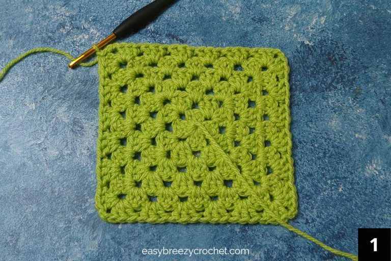 Granny Square Christmas Tree Ornament | Easy Breezy Crochet