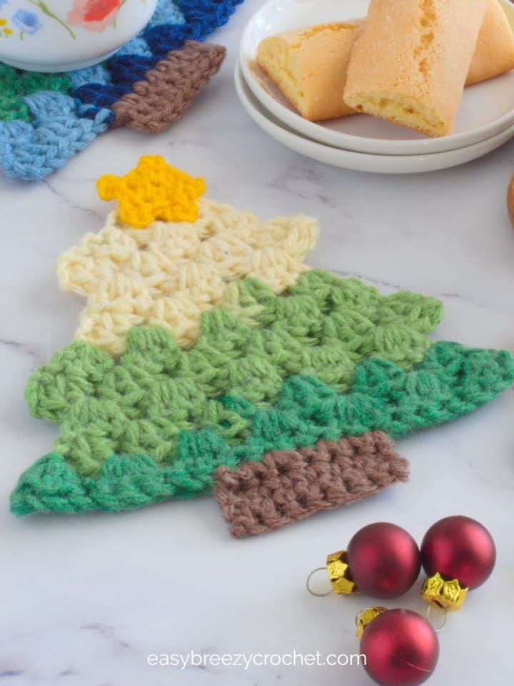 Granny Square Christmas Tree Ornament | Easy Breezy Crochet