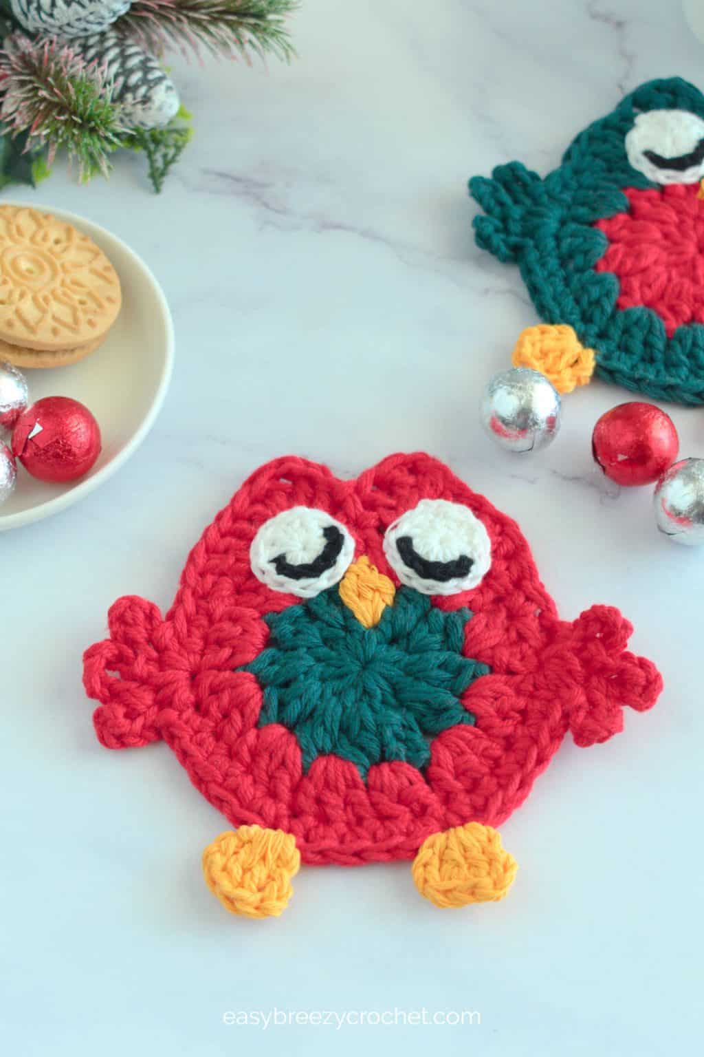 Crochet Owl Coasters | Easy Breezy Crochet