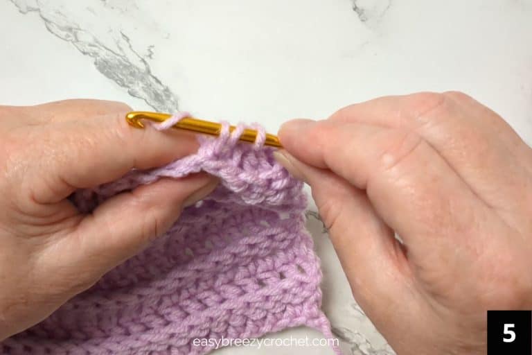How to Do A Back Post Double Crochet | Easy Breezy Crochet