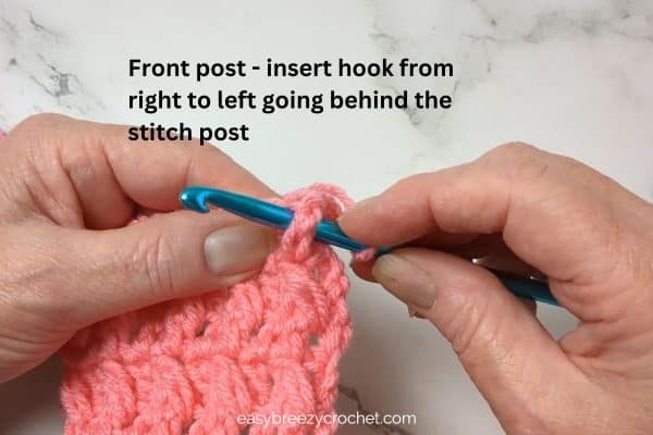 How To Make A Front Post Puff Stitch | Easy Breezy Crochet