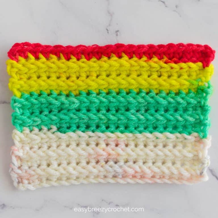 Moss Stitch Crochet Dishcloth | Easy Breezy Crochet