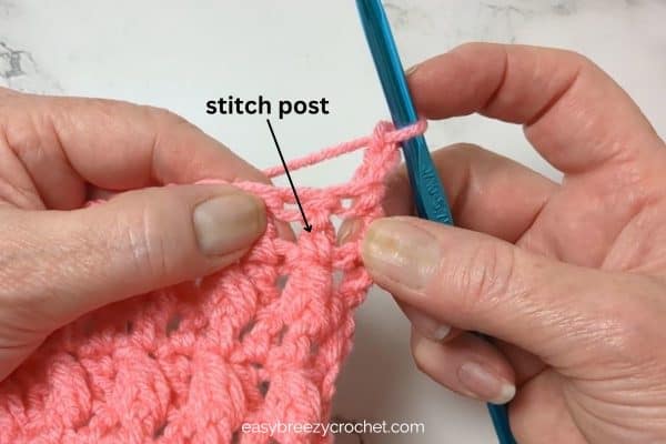How To Make A Front Post Puff Stitch | Easy Breezy Crochet