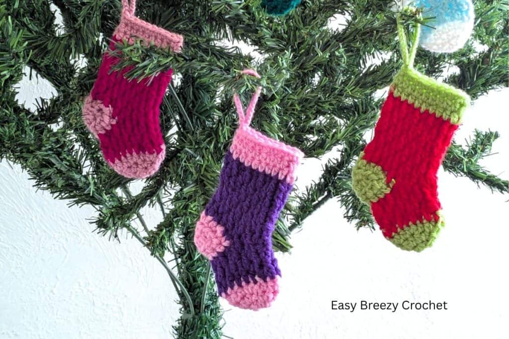 Crochet Mini Stocking | Easy Breezy Crochet