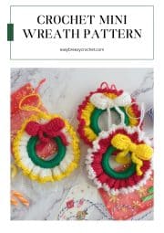 Crochet Mini Wreath Pattern | Easy Breezy Crochet