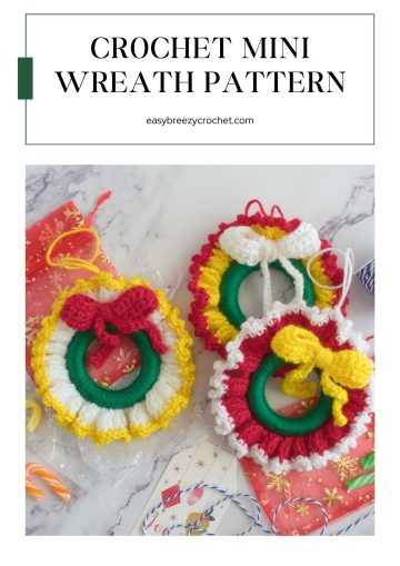 Crochet Mini Wreath Pattern | Easy Breezy Crochet