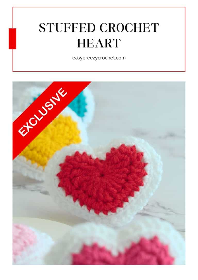 Stuffed Crochet Heart Pattern | Easy Breezy Crochet