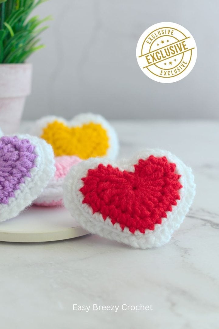 Stuffed Crochet Heart Pattern | Easy Breezy Crochet