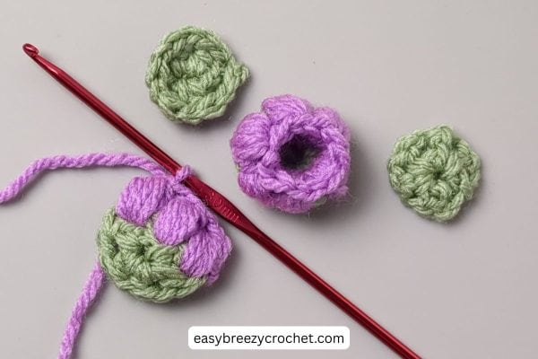 Crochet Flower Bag Charm | Easy Breezy Crochet