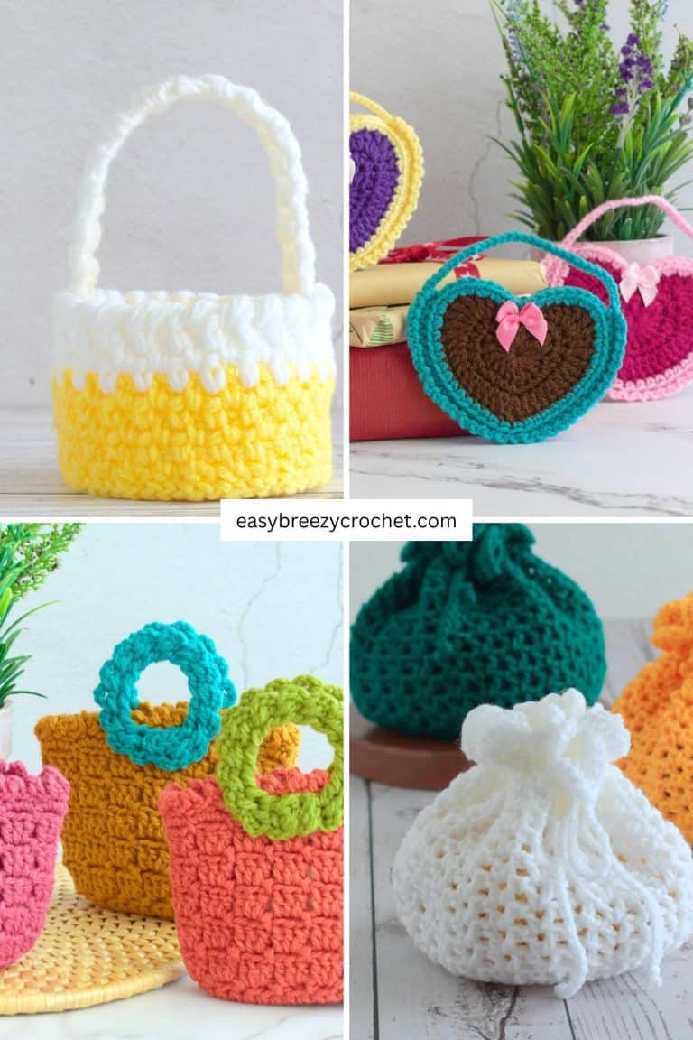 Crochet Storage Ideas - Small Baskets, Gift Bags & Cute Organizers ...