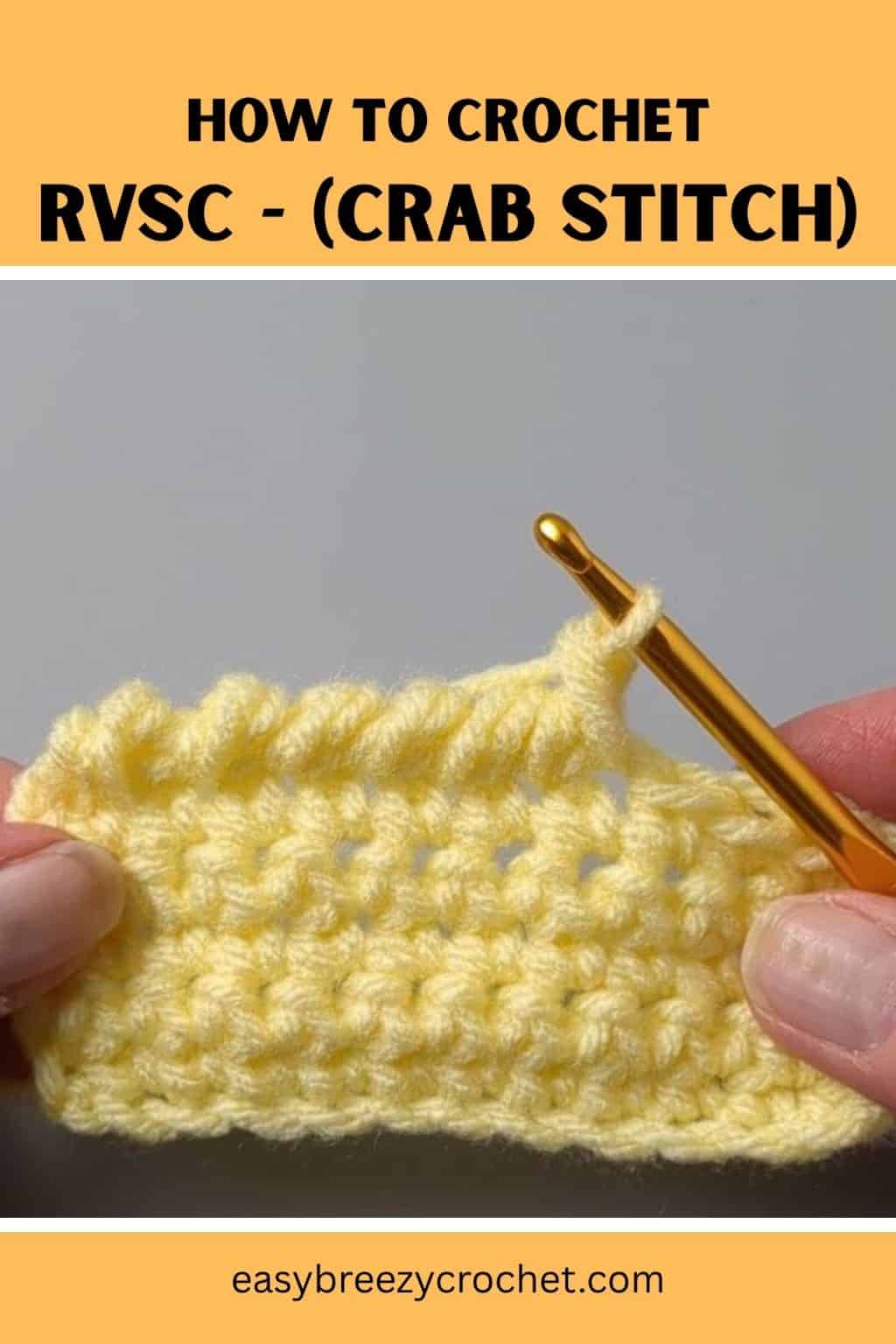 How To Crochet Reverse Single Crochet (Crab Stitch) - Beginner Guide ...