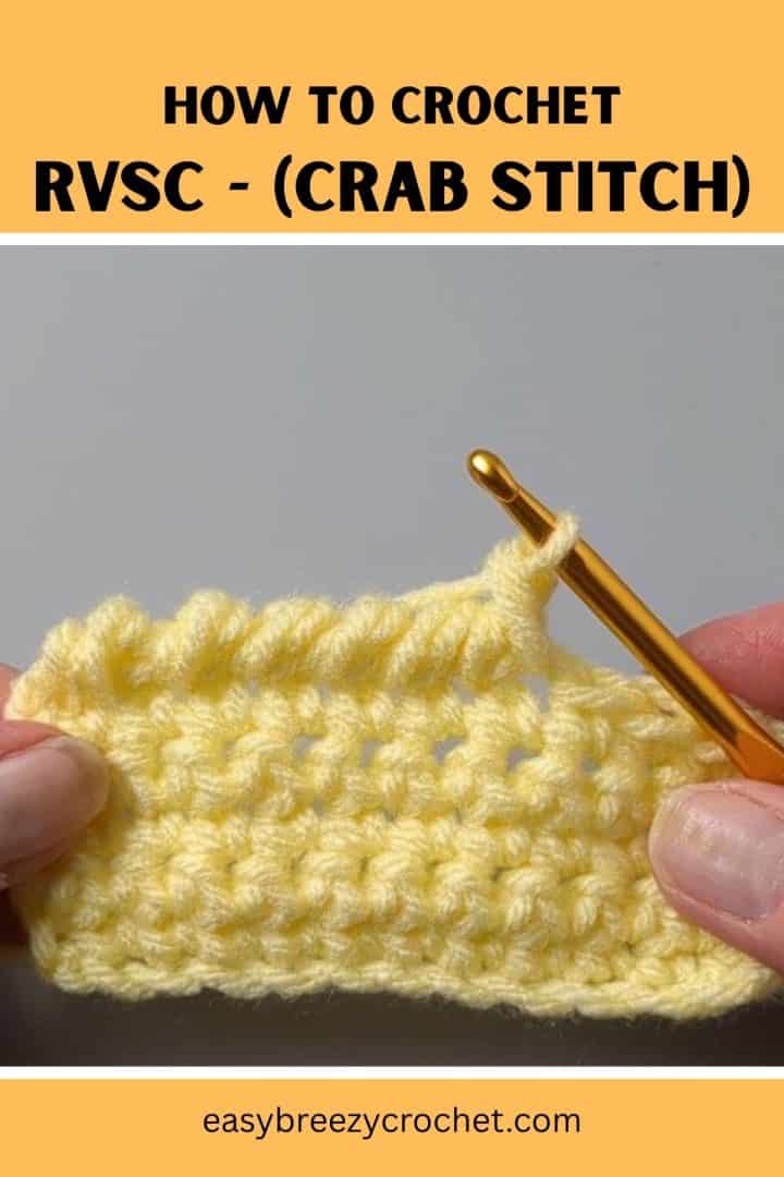 How To Crochet Reverse Single Crochet (Crab Stitch) - Beginner Guide ...